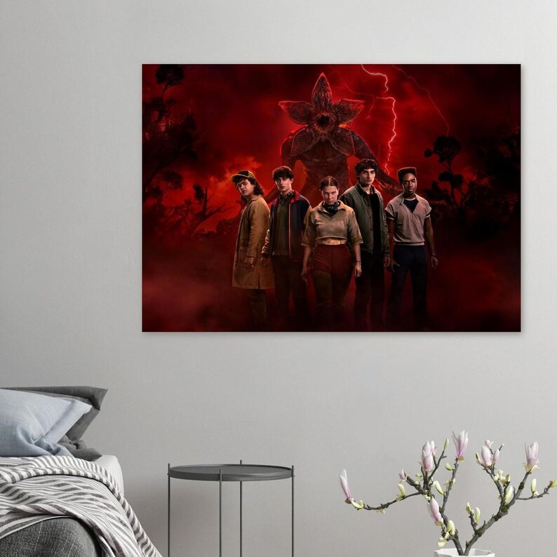 Stranger Things Demogorgon & Cast Poster - Kultiger Stopflix Sci-Fi ...