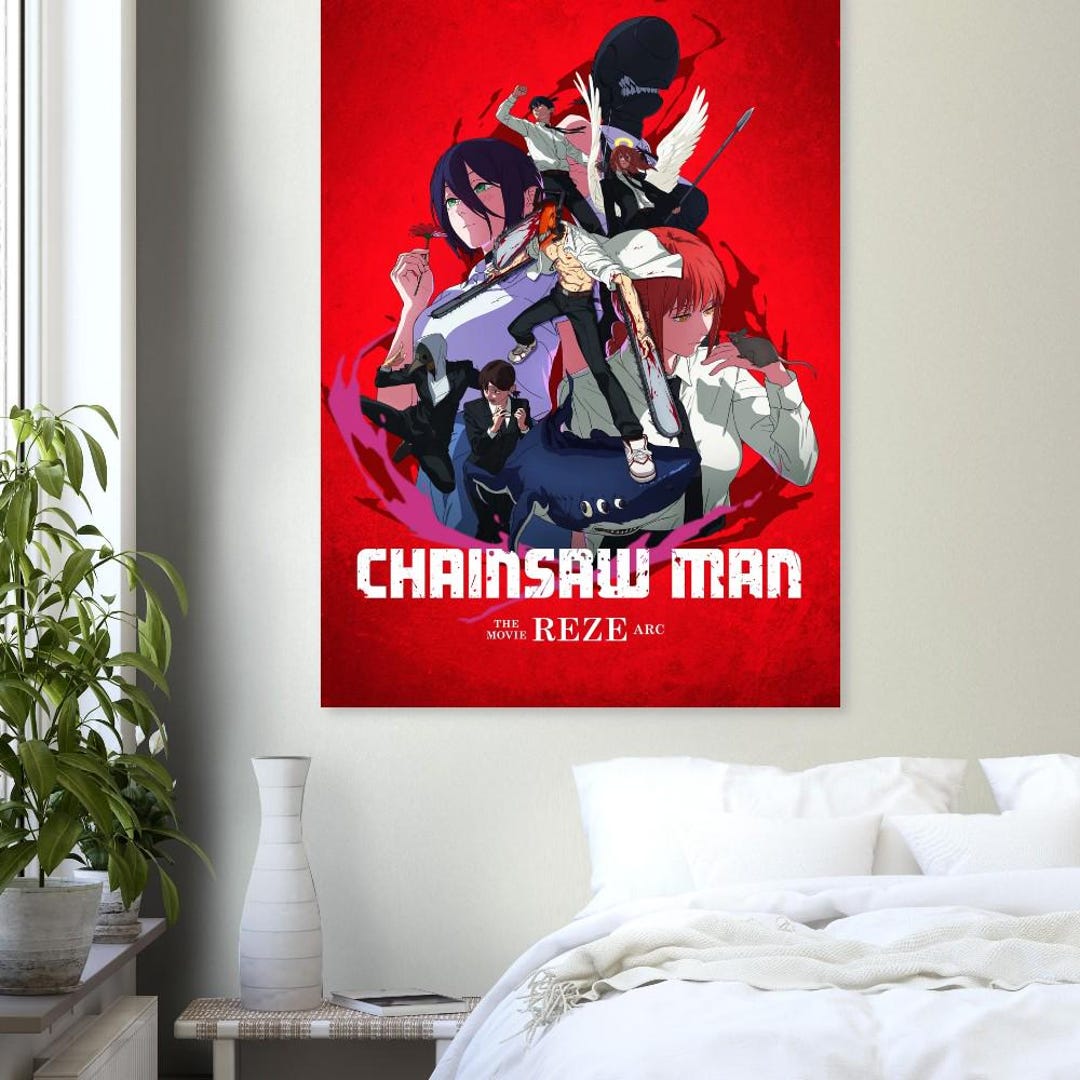 Chainsaw Man Movie Poster: Reze Arc Edition, Vibrant Anime Wall Art ...