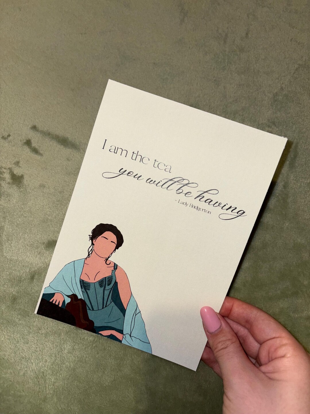Lady Bridgerton Quote Print: A5 Hand-drawn Bridgerton Fan Art - Etsy
