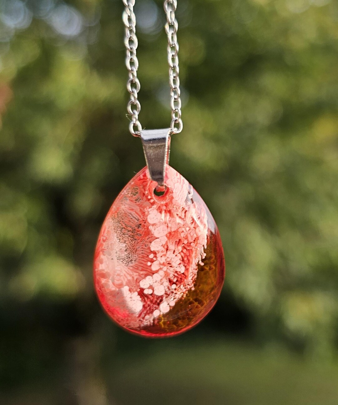 Rose Gold Dream" Epoxy Resin Pendant, Mystical, Magical, Vintage ...