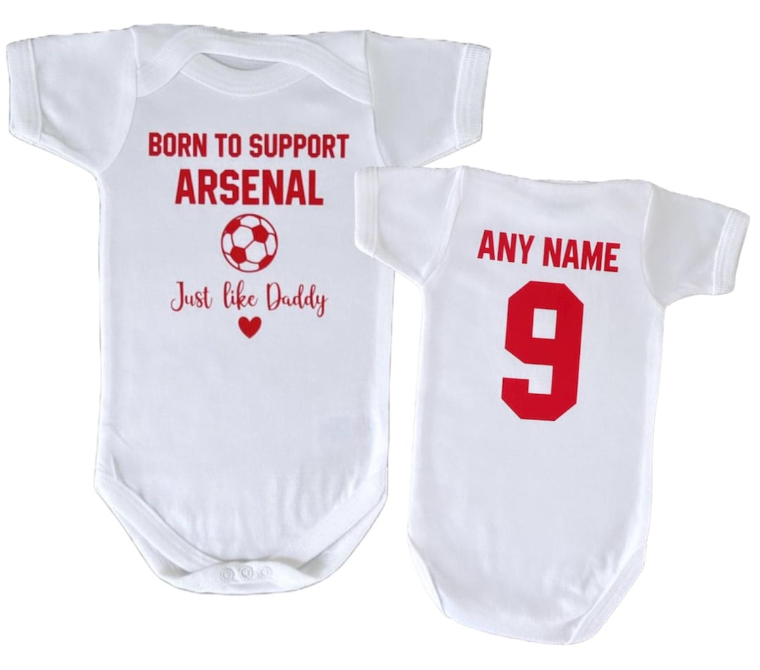 Personalized Arsenal Baby Bodysuit: Football Baby Grow, Newborn Gift ...
