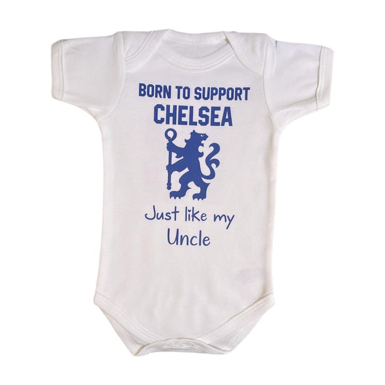 Personalized Chelsea Baby Bodysuit: Born to Support, Football Fan Gift ...