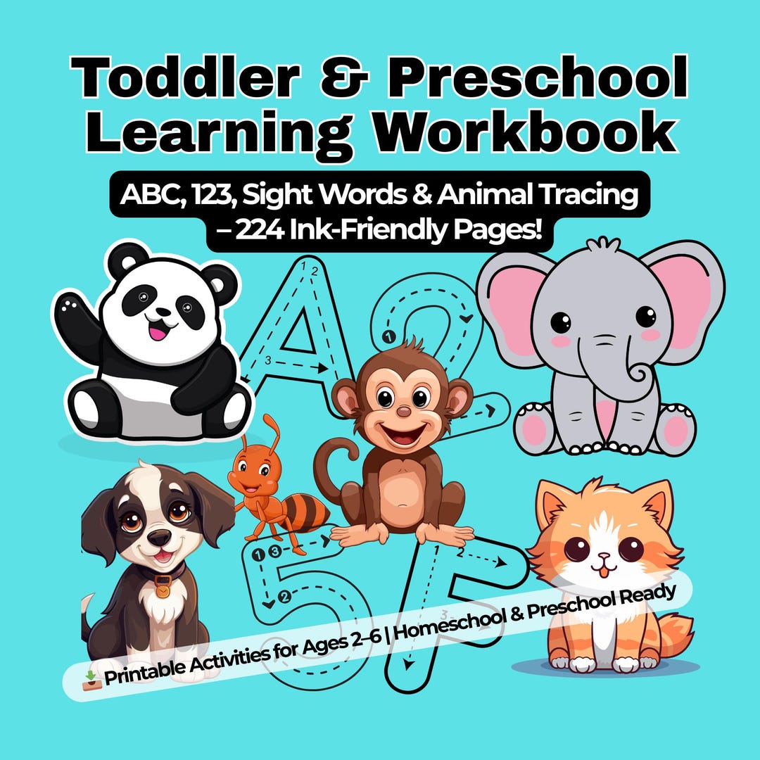 Printable Toddler Worksheets, Kindergarten Learning Bundle,busy Book ...