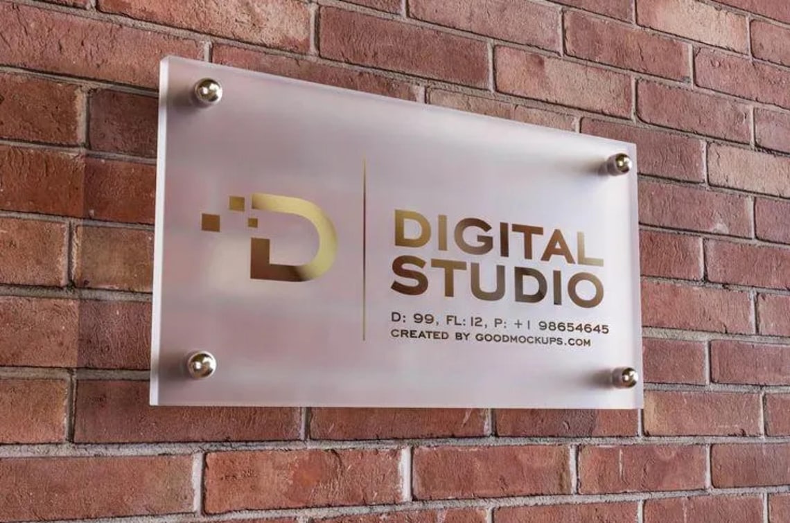 Custom Acrylic Sign,acrylic Rectangular Sign,business Logo Sign,frosted ...