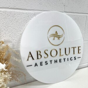 Acrylic Business Sign,beauty Salon Sign,3d Business Logo,company Sign ...