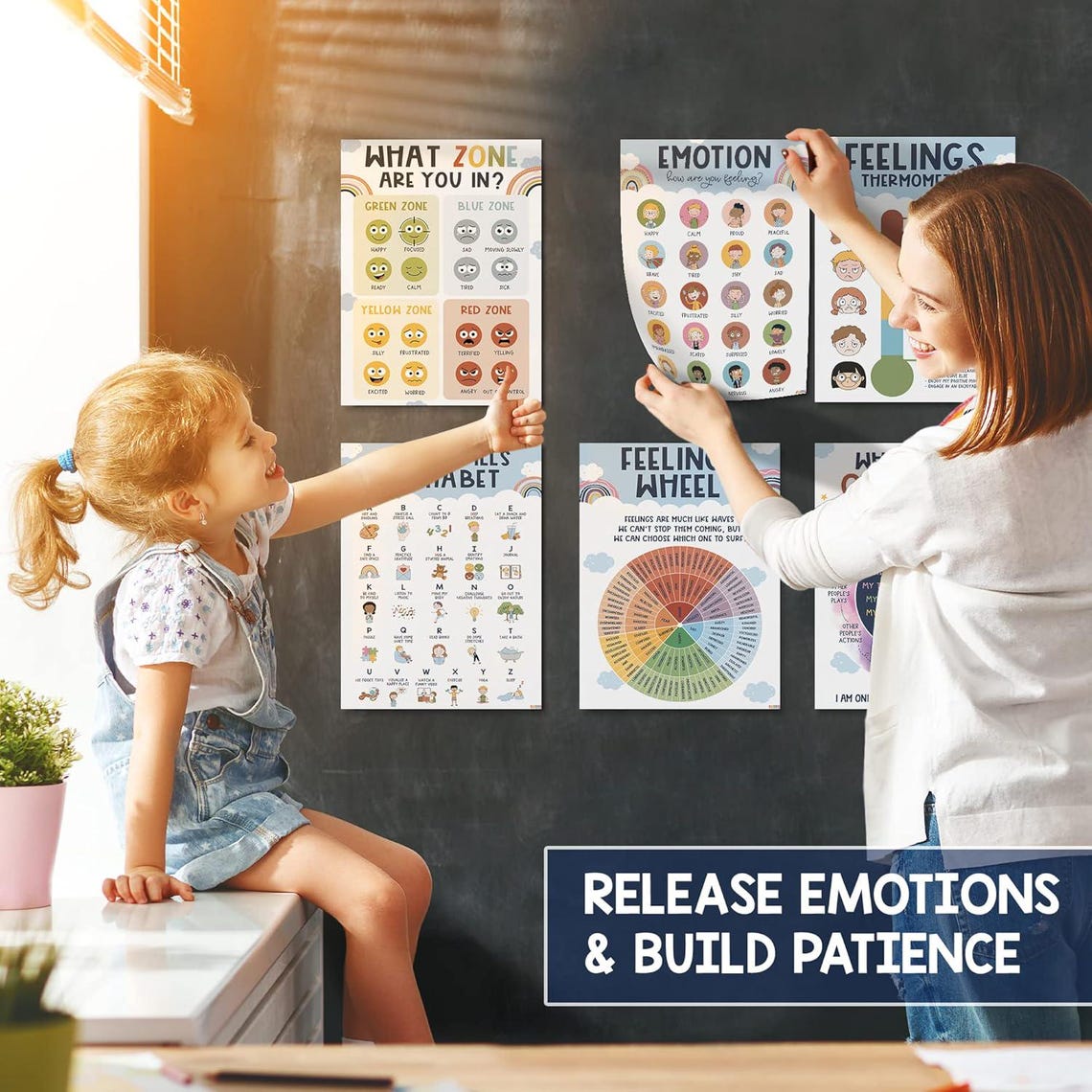 6PCS Calming Corner Posters for Kids – Feelings & Emotional Regulation ...