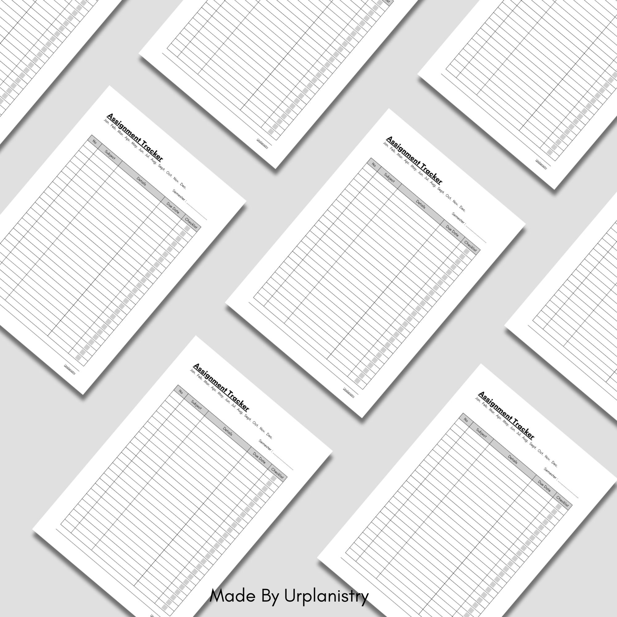 Effortlessly Manage Your School Work With This Printable Assignment ...