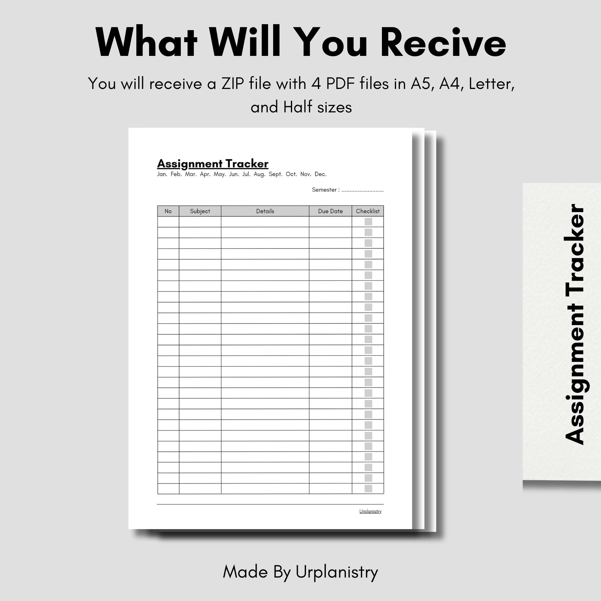 Effortlessly Manage Your School Work With This Printable Assignment ...