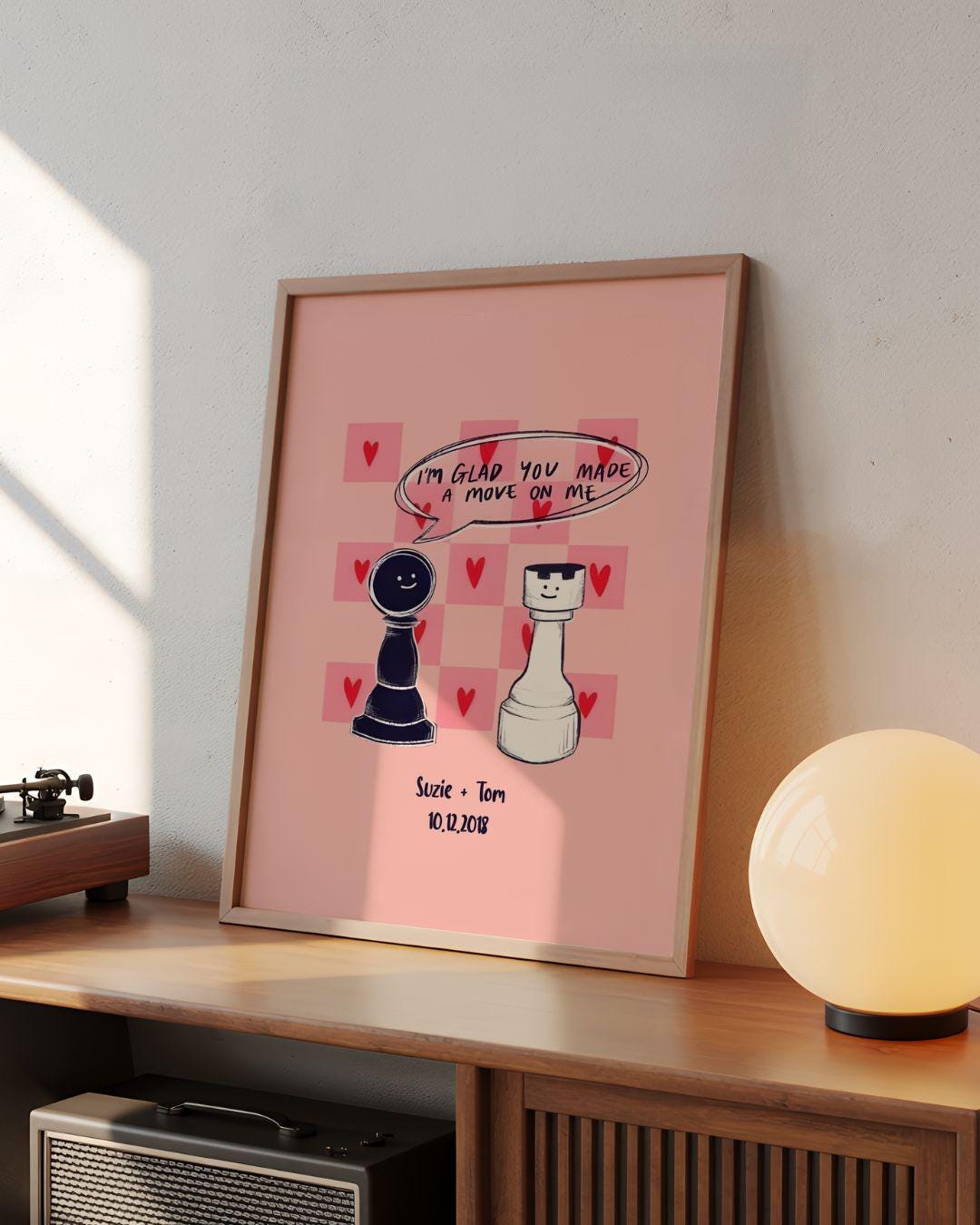 Personalised Valentine's Day Printable Poster: Custom Couples Names ...