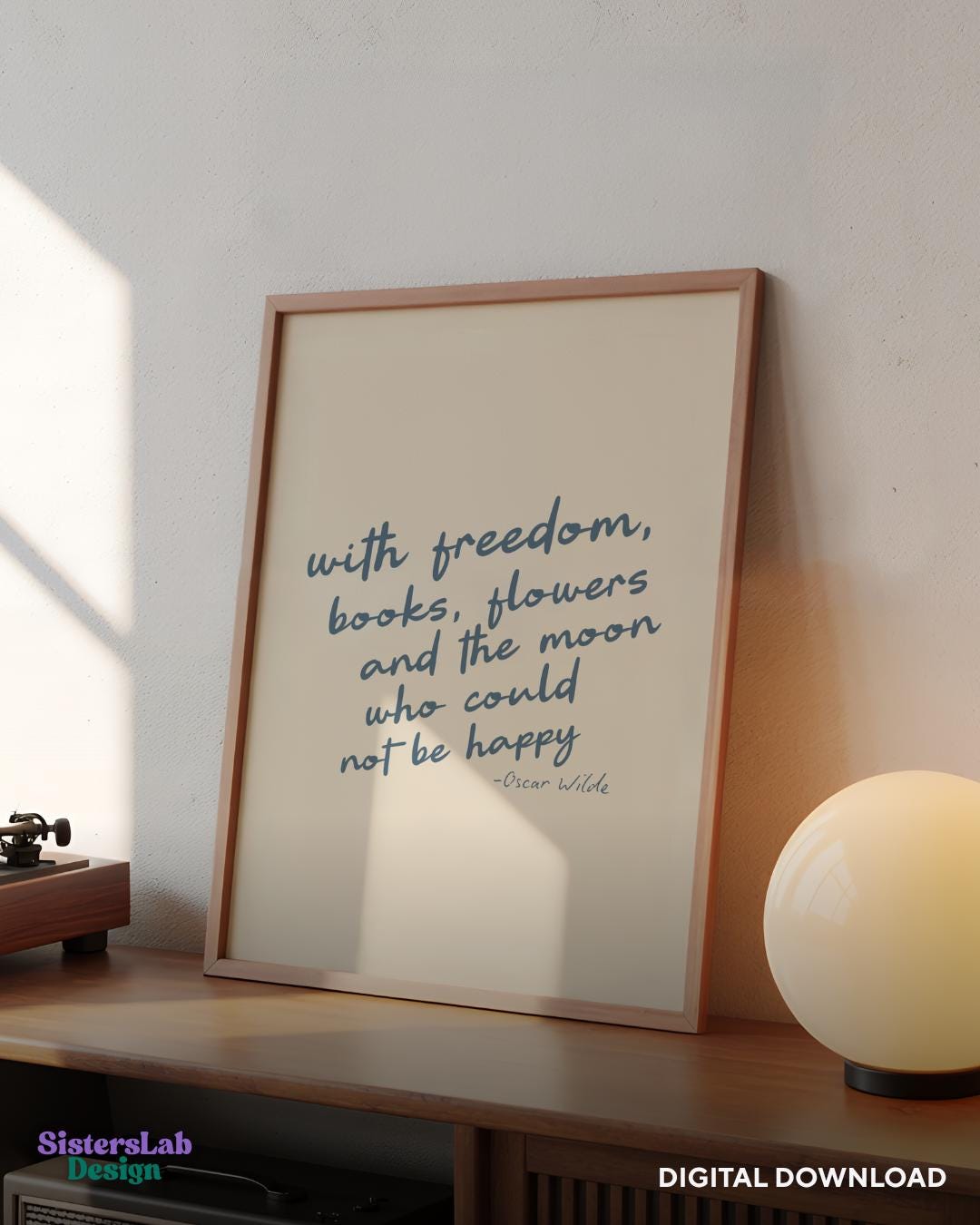 Oscar Wilde Quote Poster: Freedom, Books, Flowers (digital Download) - Etsy