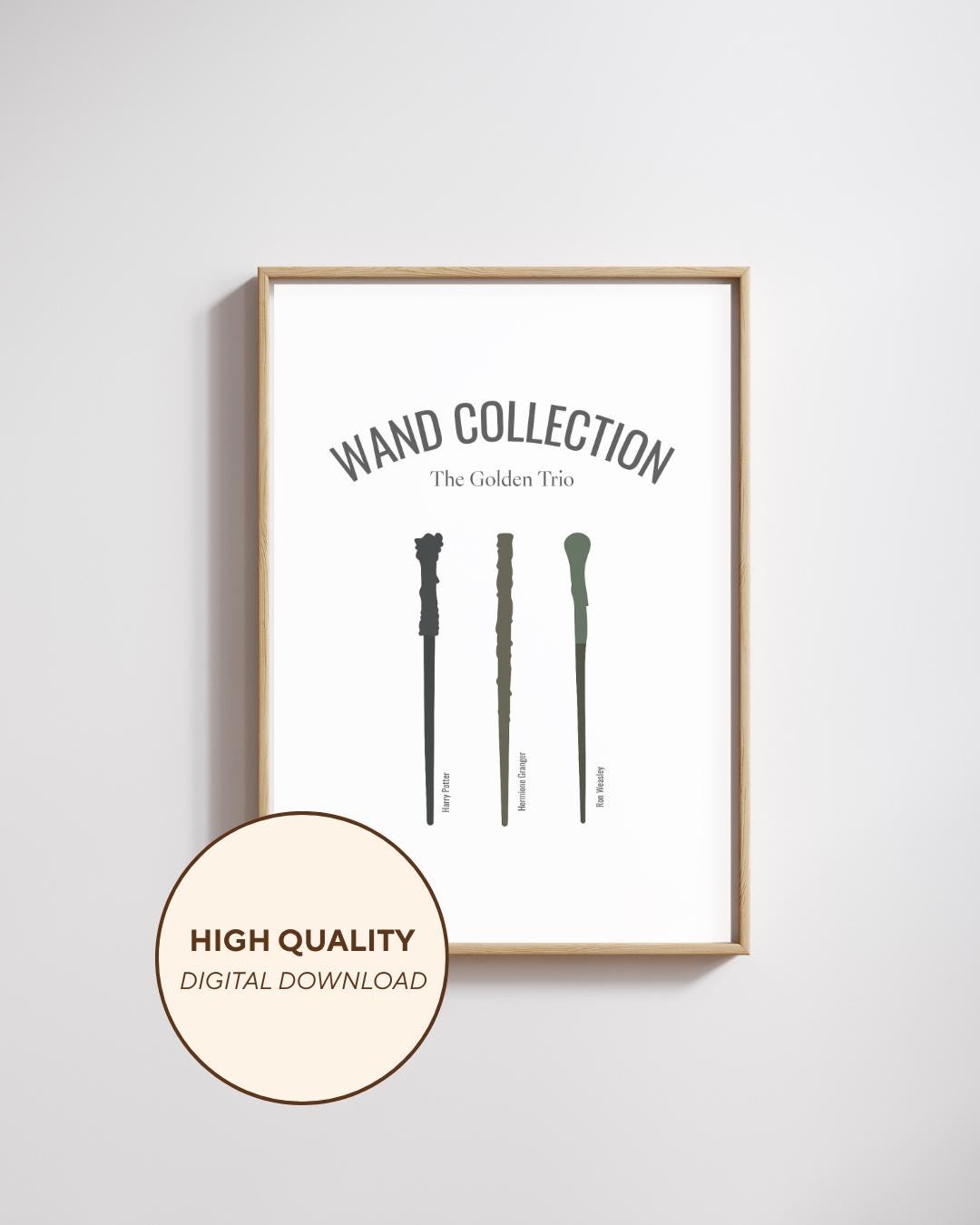 Harry Potter Wand Collection Print | the Golden Trio Poster | Wizard ...