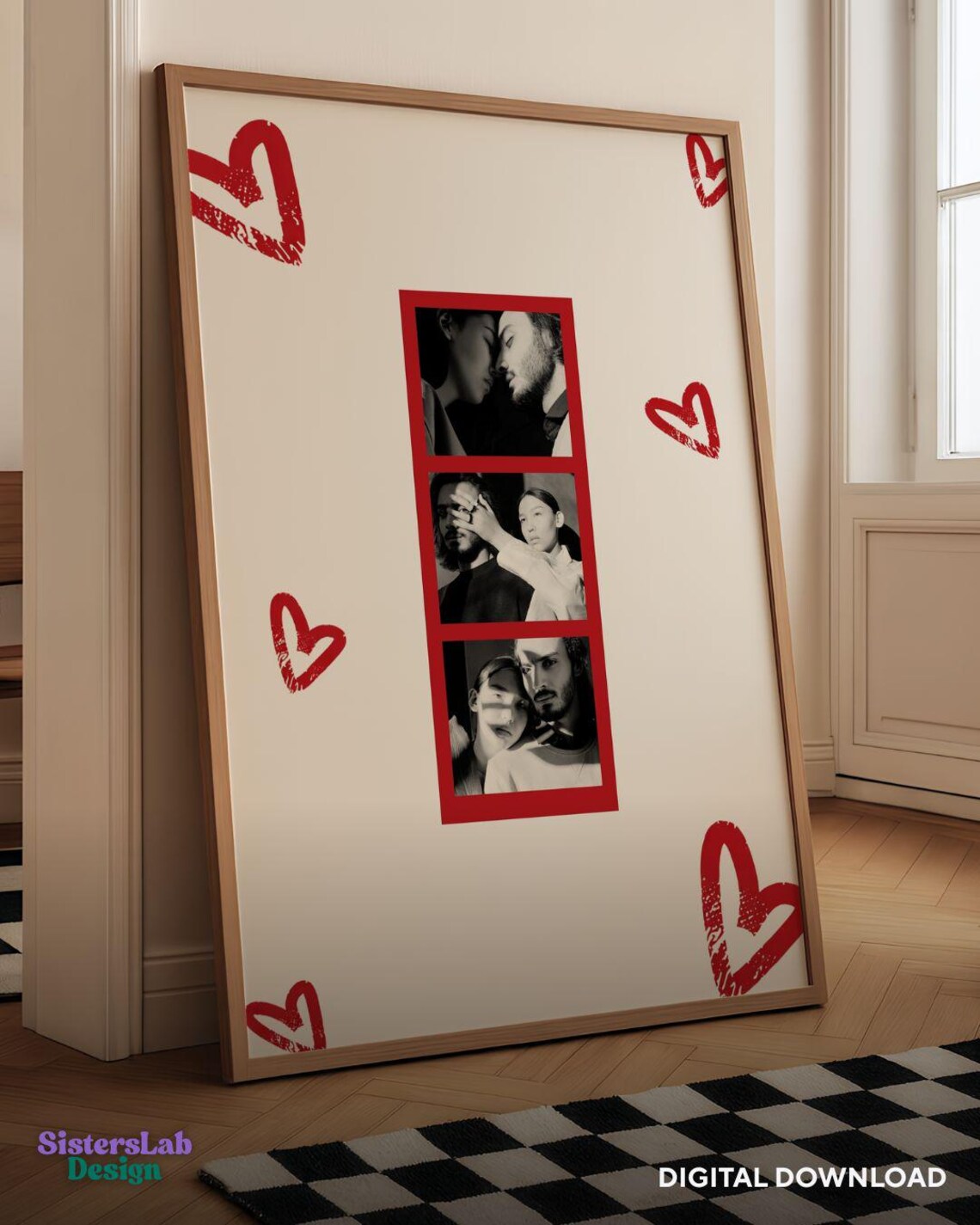 Personalised Valentine's Day Printable Poster: Custom Couples Names ...
