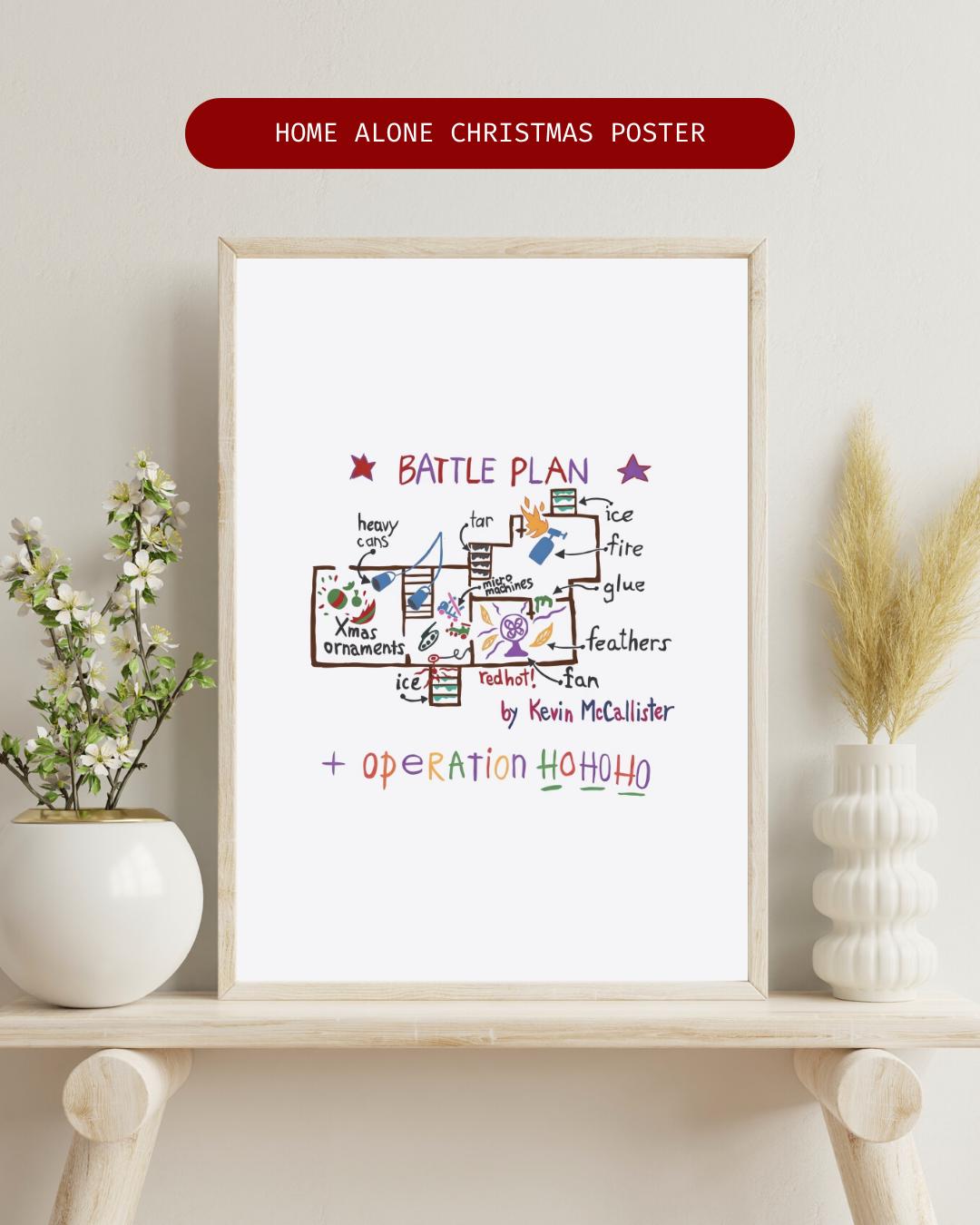 Home Alone Battle Plan Printable Poster: Kevin Mccallister Funny ...