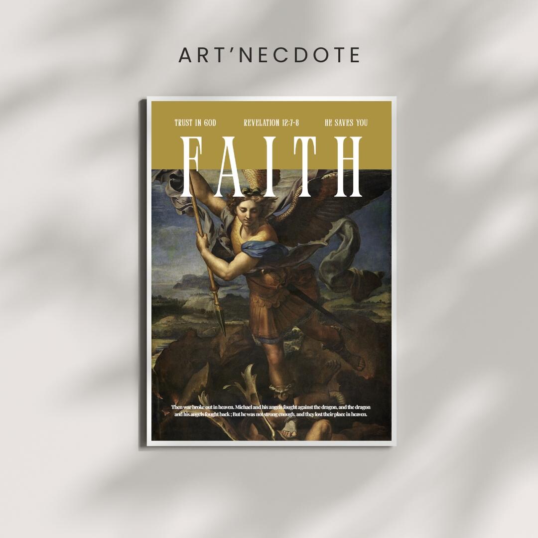 Poster FAITH St Michael | Poster De St Michel | Affiche Renaissance ...