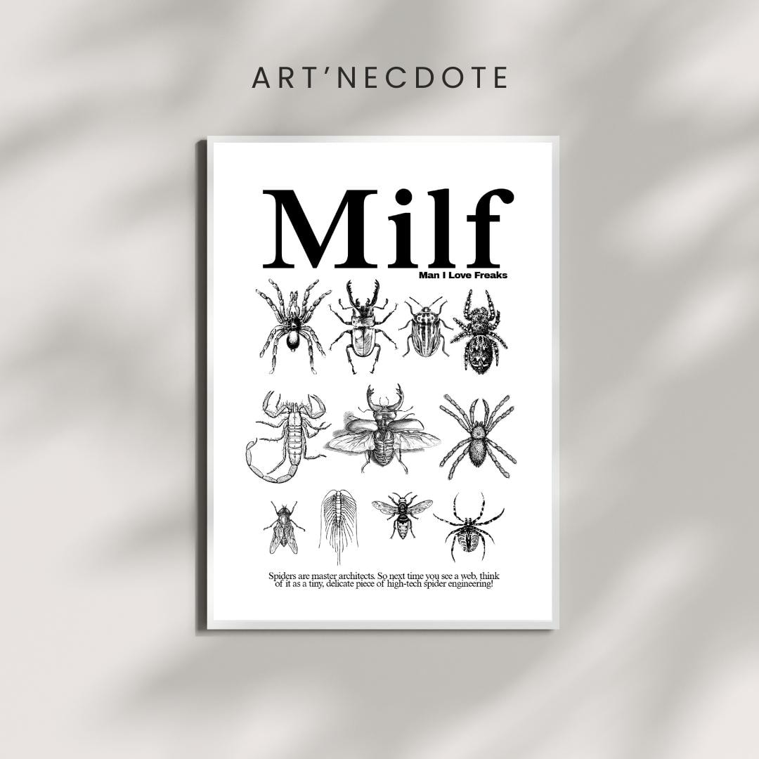 Vintage Scientific Spider Insects Poster | Insects Freaks Poster ...
