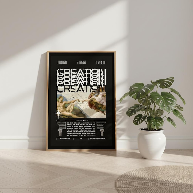 Michelangelo Creation of Adam Poster | Creation of Adam Poster ...