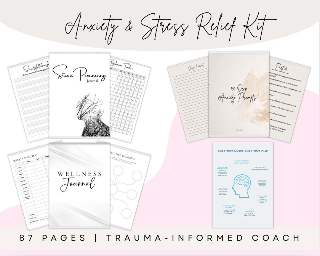 Anxiety and Stress Relief Printable Bundle | 4 Mental Health Journals ...