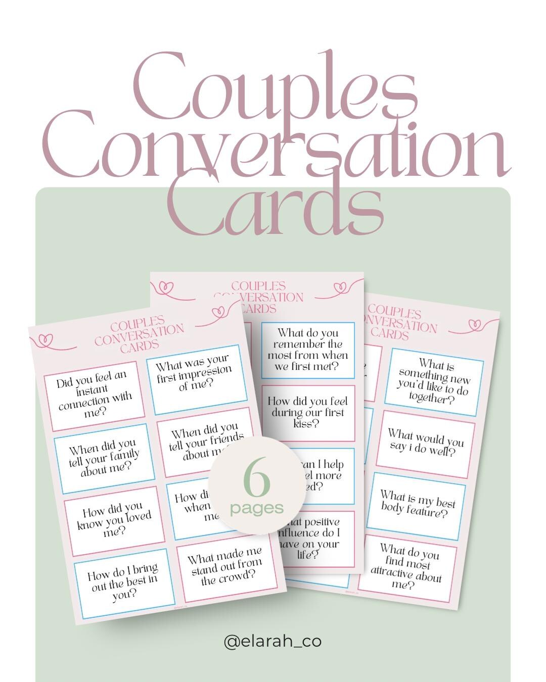 Couples Conversation Cards Printable | Relationship Questions ...