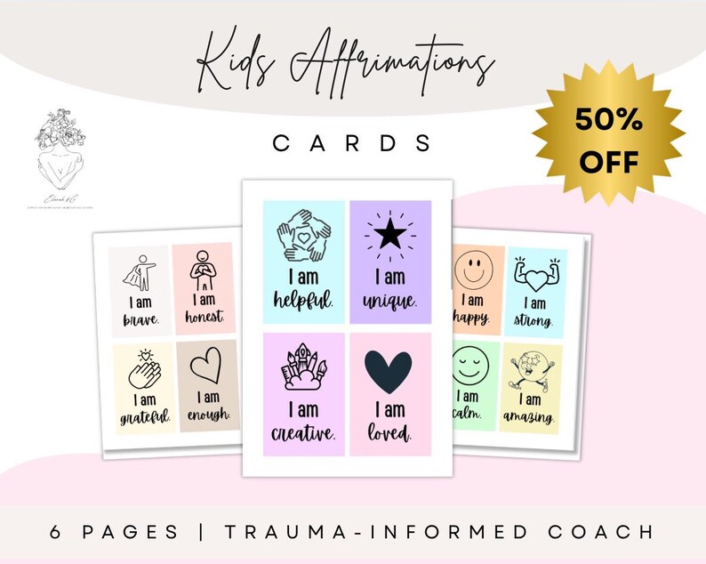 Printable Kids Affirmation Cards – 24 Positive Affirmations for ...