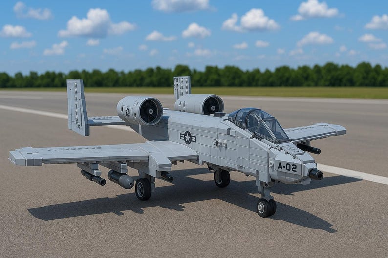 Custom LEGO A-10 Warthog Model – Military Aircraft Building Kit ...
