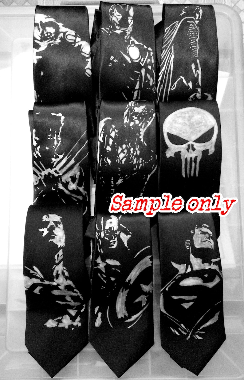 Hulk Necktie: Black Satin Silk Avengers Tie - Etsy