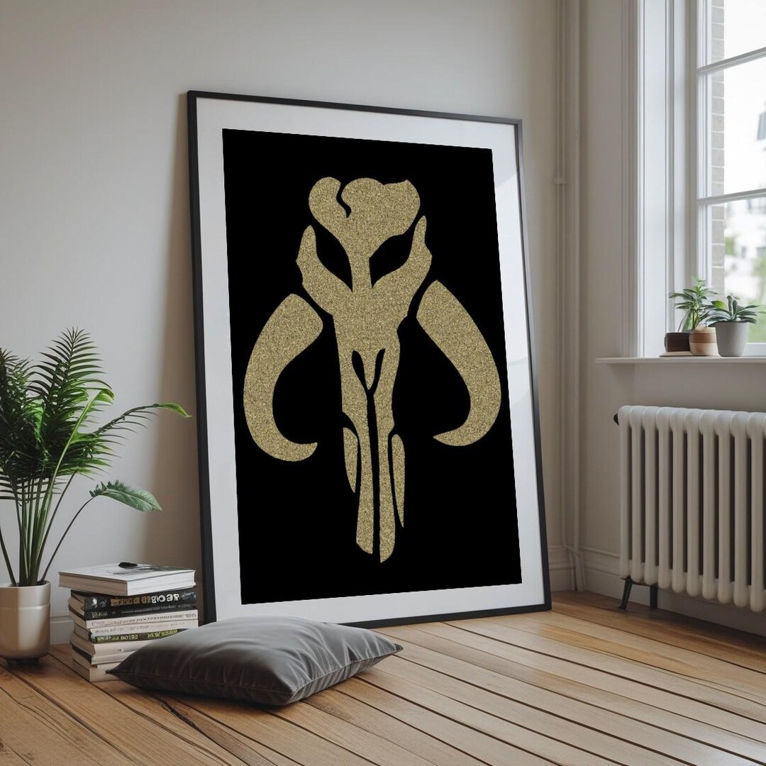 Boba Fett Mythosaur Skull Art Print: Gold Sand Style (digital Download ...