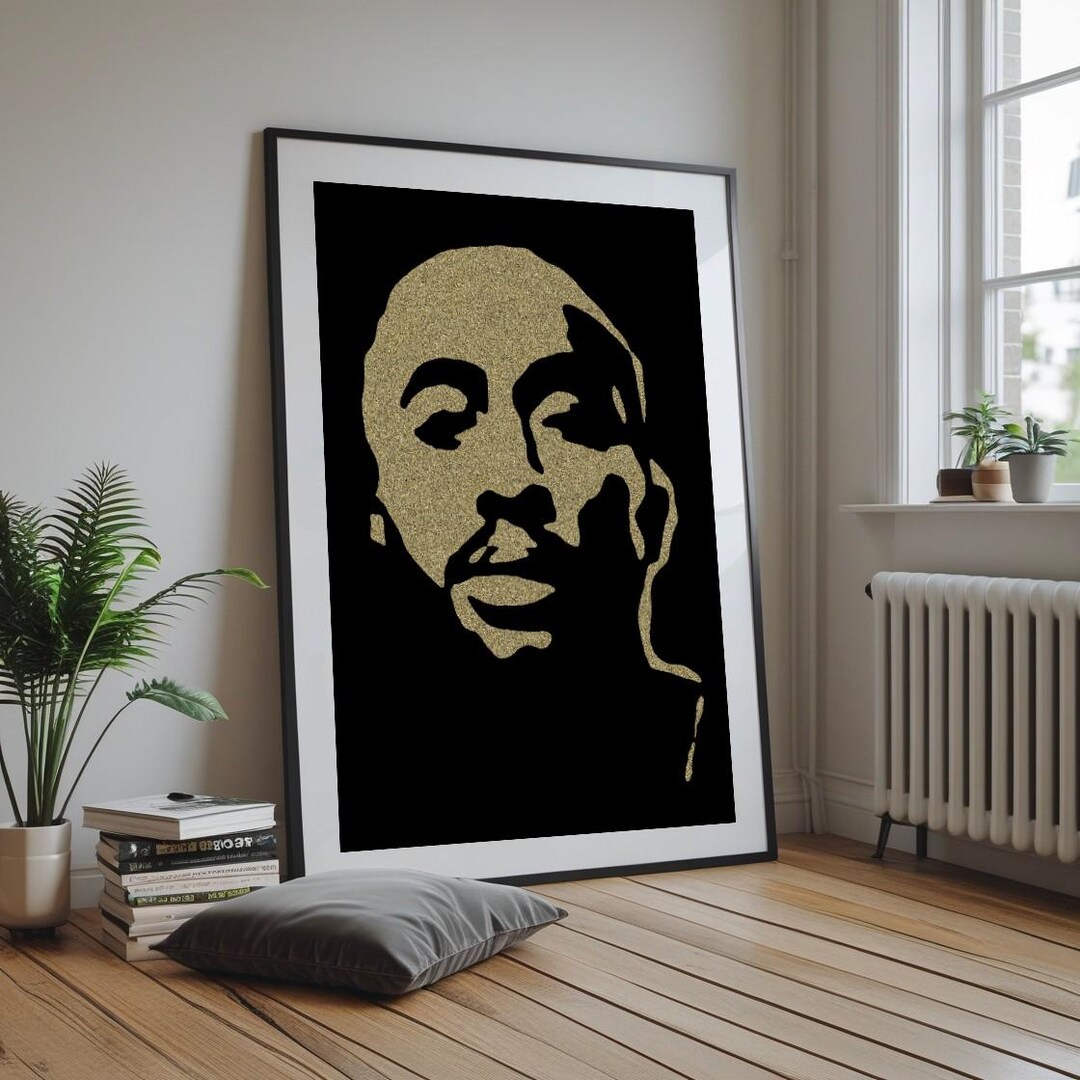 2pac Tupac Shakur Gold Sand Style Art Print, 2pac Tupac Shakur Poster ...