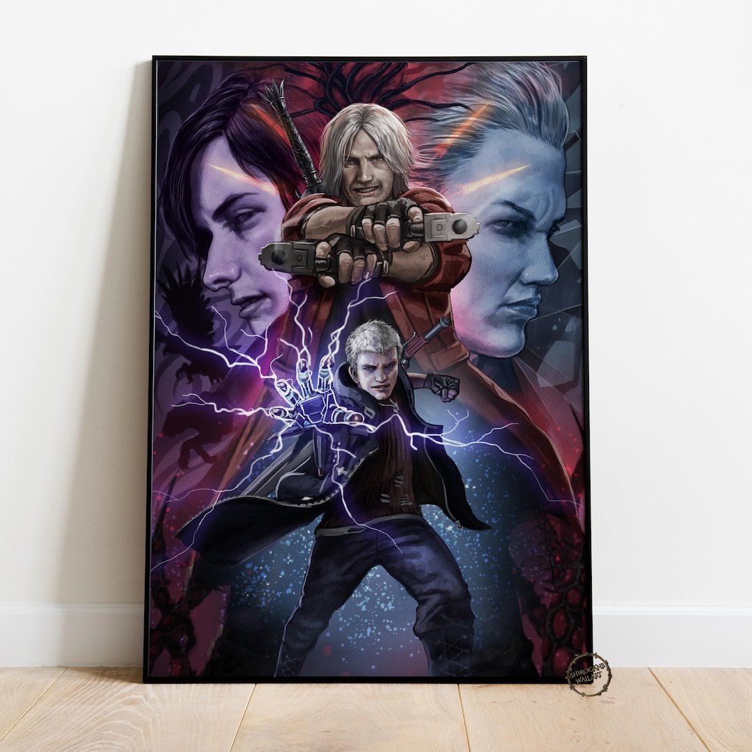 Devil May Cry Poster | DMC Wall Decor | Rolled Canvas Print | Gift ...