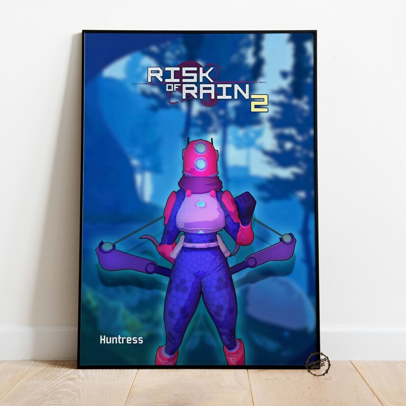 Risk of Rain Poster | Commando Wall Decor | Rolled Canvas Print | Gift ...