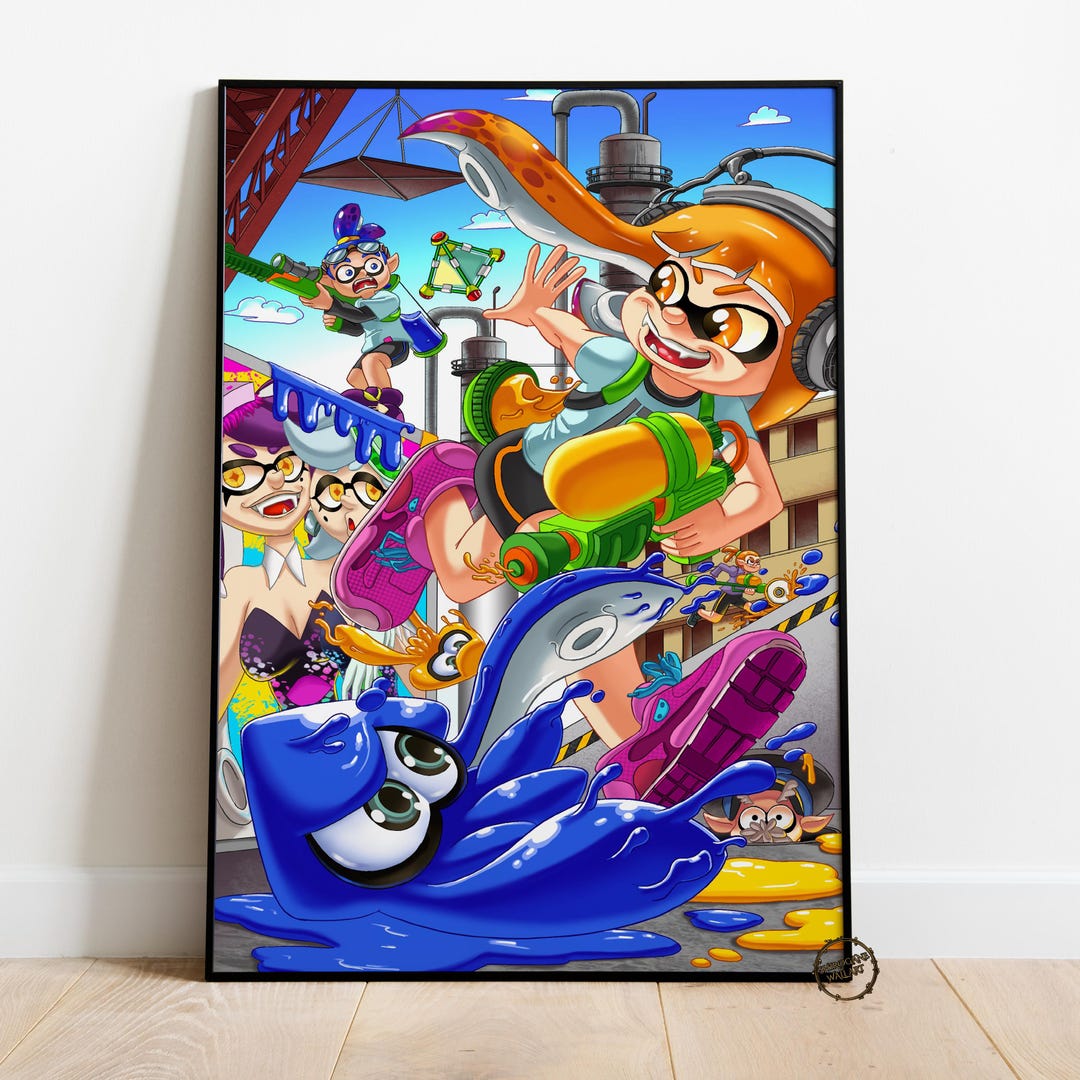 Splatoon Poster | the Splatlands Wall Decor | Rolled Canvas Print ...