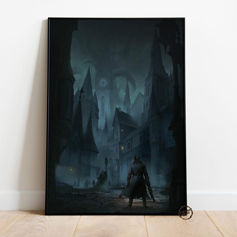 Bloodborne Poster | the Hunter Wall Decor | Rolled Canvas Print | Gift ...