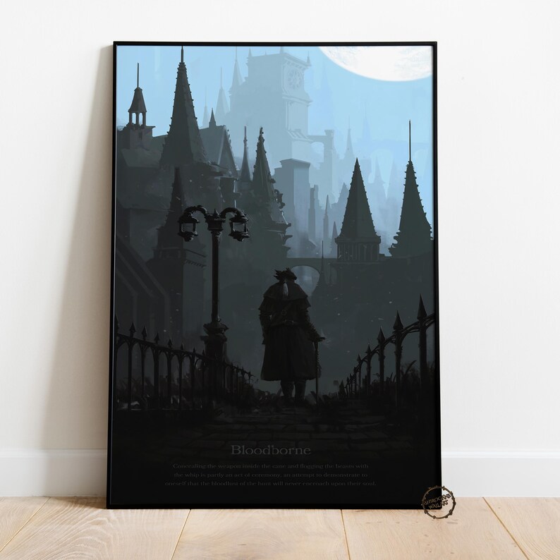 Bloodborne Poster | the Hunter Wall Decor | Rolled Canvas Print | Gift ...