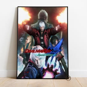 Devil May Cry Poster | DMC Wall Decor | Rolled Canvas Print | Gift ...