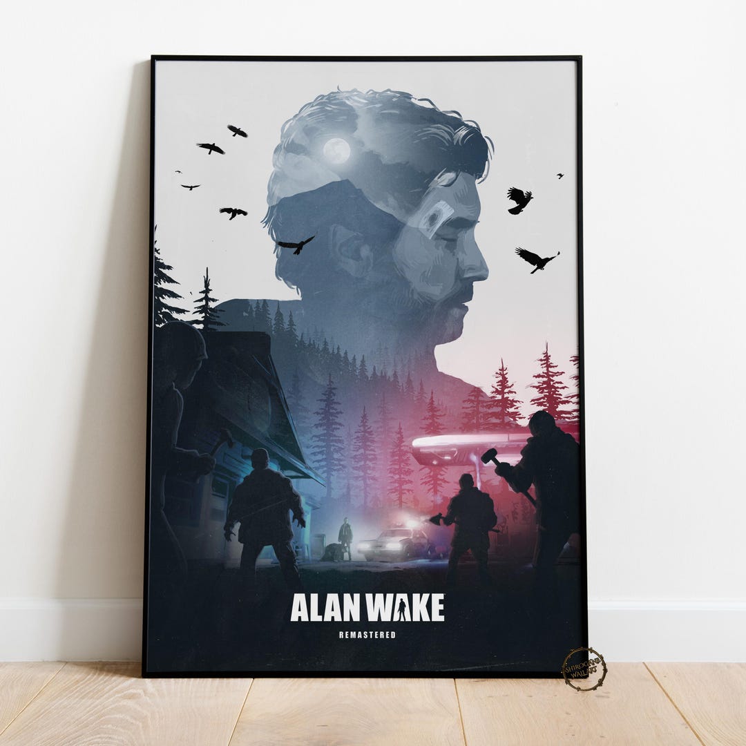Alan Wake Poster | Alice Wake Wall Decor | Rolled Canvas Print | Gift ...