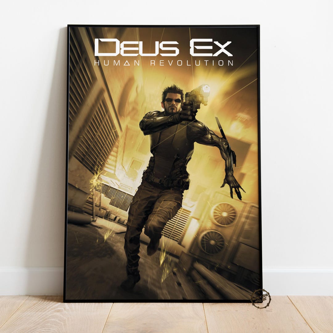 Deus Ex Poster | Adam Jensen Wall Decor | Rolled Canvas Print | Gift ...