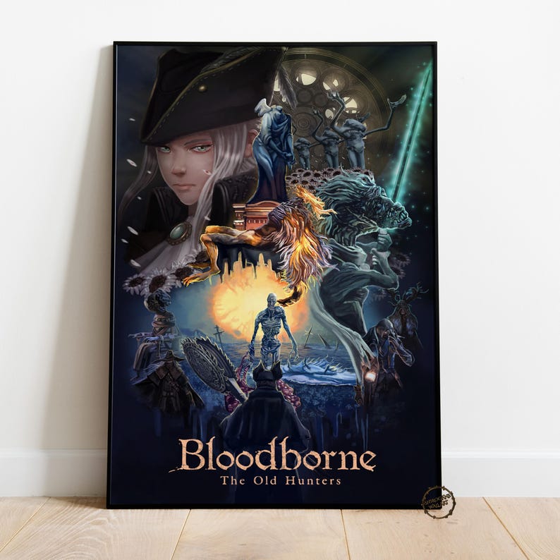 Bloodborne Poster | the Hunter Wall Decor | Rolled Canvas Print | Gift ...