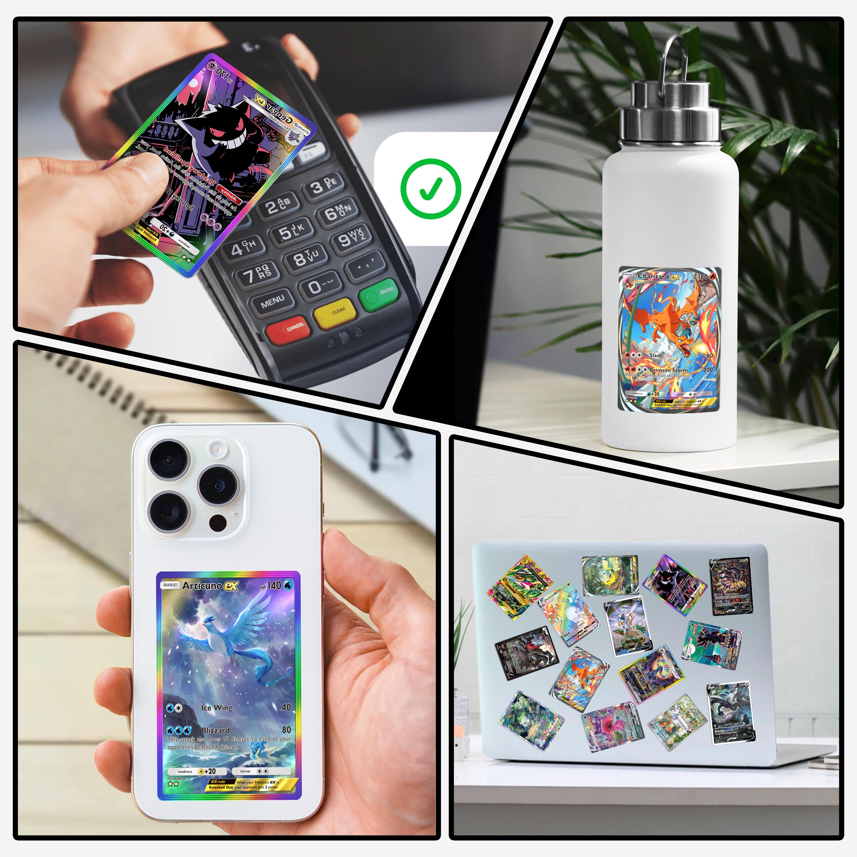 Custom | TCG | Holographic Decal Sticker | Credit Card, Laptop, Phone ...