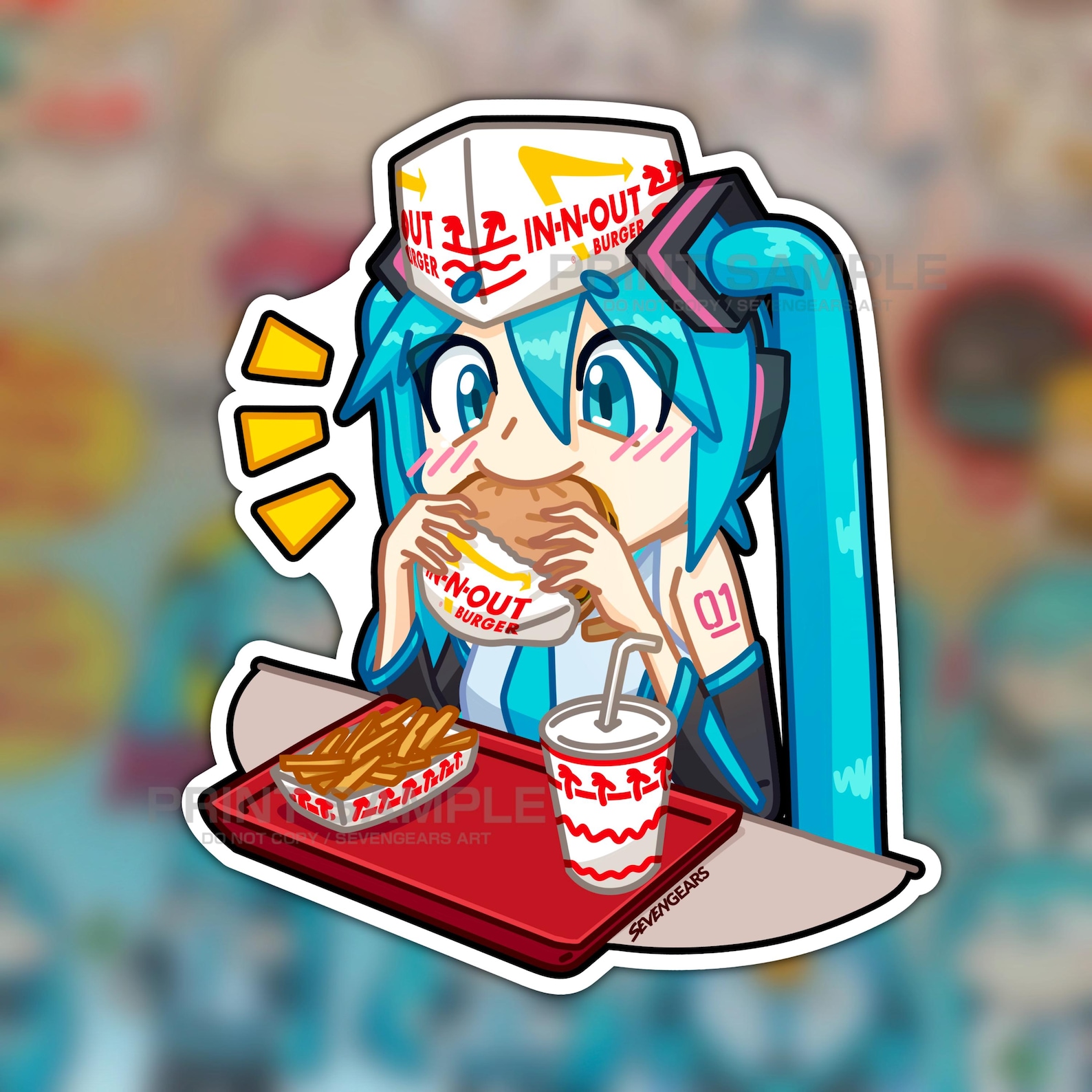 Goofy Miku Stickers (miku Pro Shops, MIK-UU'S, Miku Veggie Juice, Miku ...