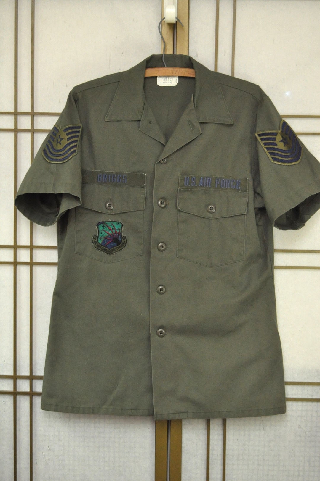 Vintage Mens US Air Force Uniform Shirt Short Sleeve Official AF ...