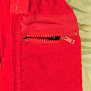 Vintage Childrens Overalls Ski Jumpsuit Winter Romper 80s Bright Red ...