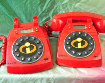 Vintage 1990s Red Push Button Phone Telephone - Etsy