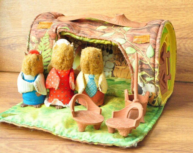 Vintage Woodsey Squirrel Log House Cabin Fisher-price 1979 #960 Finger ...