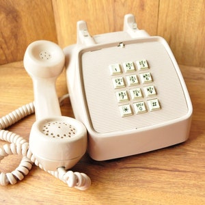 Vintage Push Button Dial Phone Telephone 80s 90s Untested GTE 1980s ...