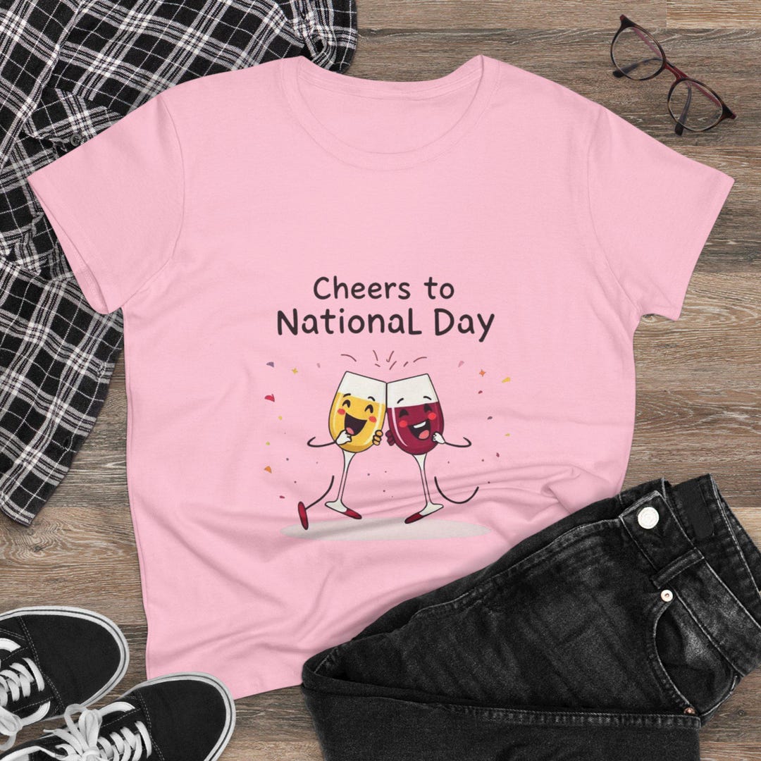 Cheers to National Day SVG PNG – Funny Wine Glass Clipart, National Day ...