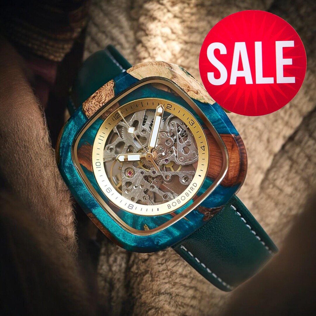 Wood Watch Men ,square Face Wooden Wrist Watch, Modern Design Japanese ...