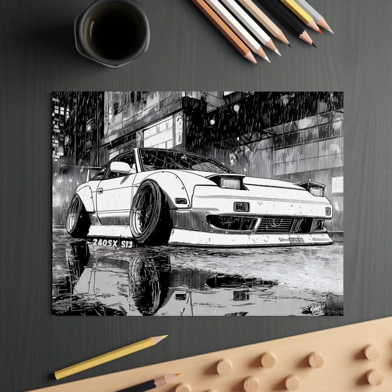 JDM Legends Coloring Book: 50 Japanese Tuned Cars - Etsy