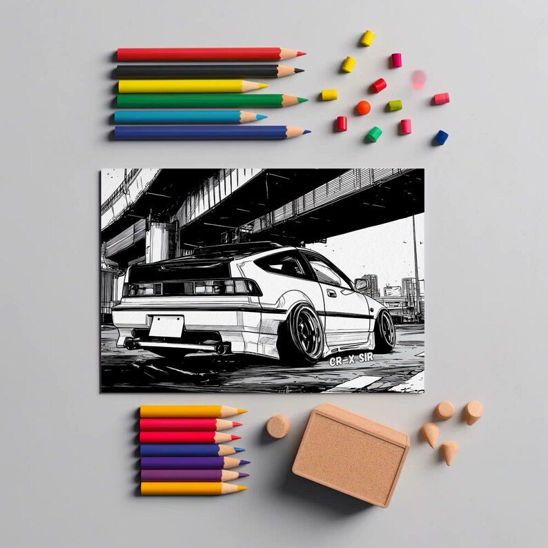 JDM Legends Coloring Book: 50 Japanese Tuned Cars - Etsy
