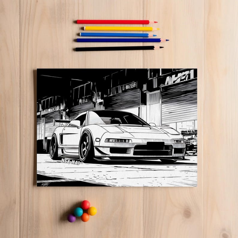 JDM Legends Coloring Book: 50 Japanese Tuned Cars - Etsy