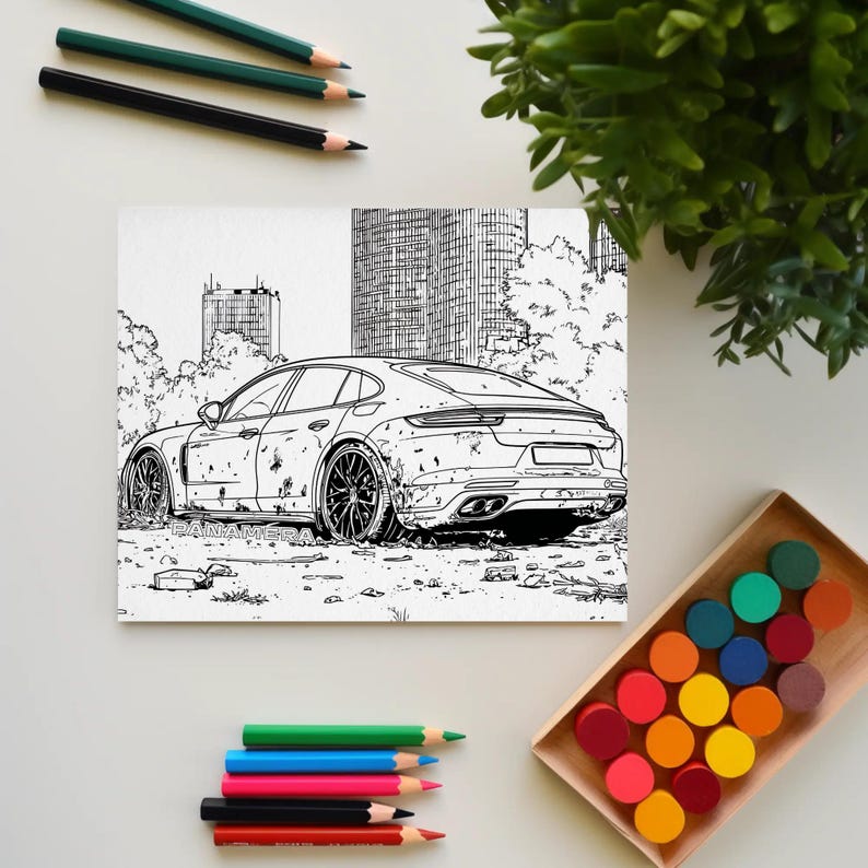 Destroyed Supercars Coloring Book: 55 Wrecked Luxury Car Pages - Etsy