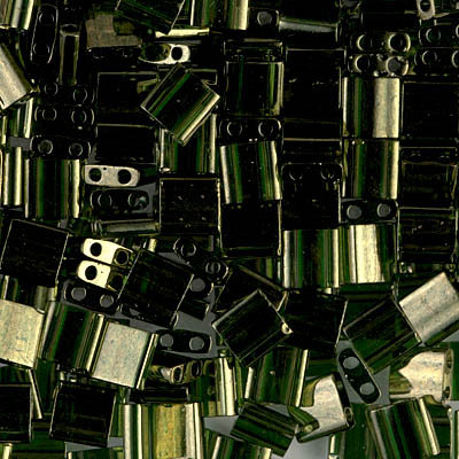 TL-306, OLIVE GOLD Luster, 5-15 Grams, Miyuki, Tila Beads, 2 Hole ...